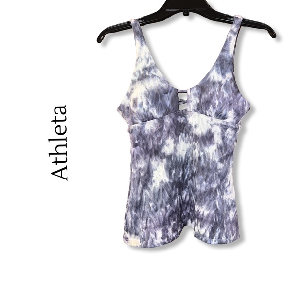 Athleta | Swim | Athleta Blue And White Tankini Bathing Suit Top | Poshmark